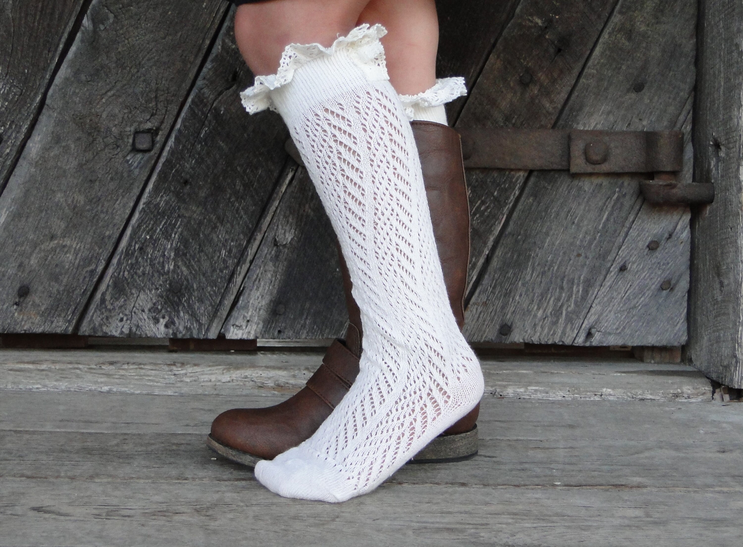 Kids Boot Socks With Lace Girls Boot Socks With Pearls and Lace Kids ...
