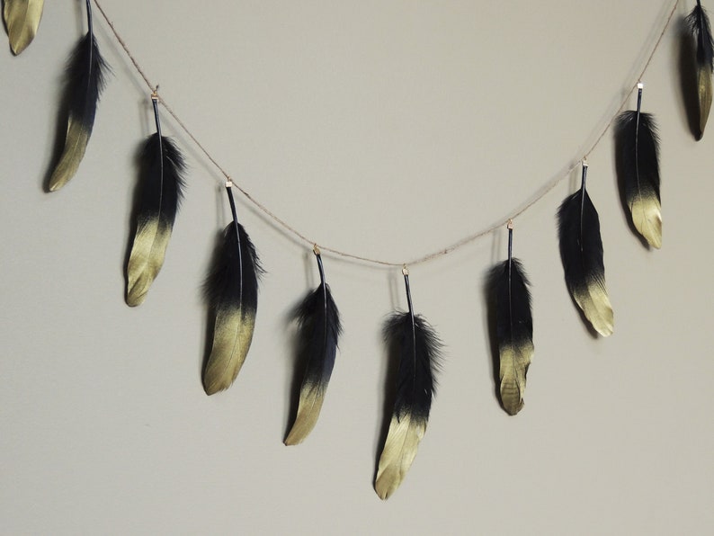 Feather Garland Adjustable Boho Decor Boho Wedding Baby Shower Birthday ...