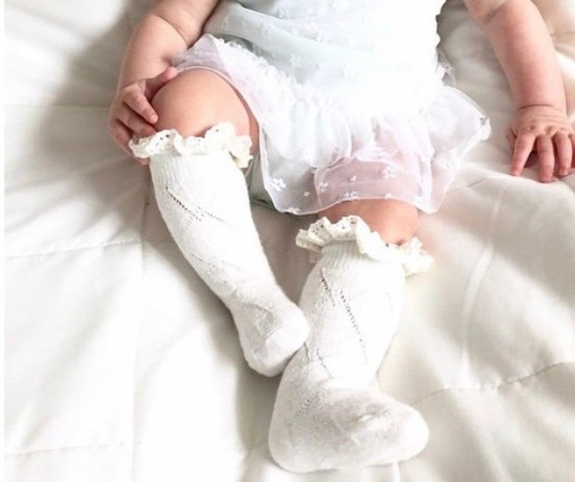 Baby Socks With Lace Baby Girl Boot Socks Baby Girl Newborn - Etsy