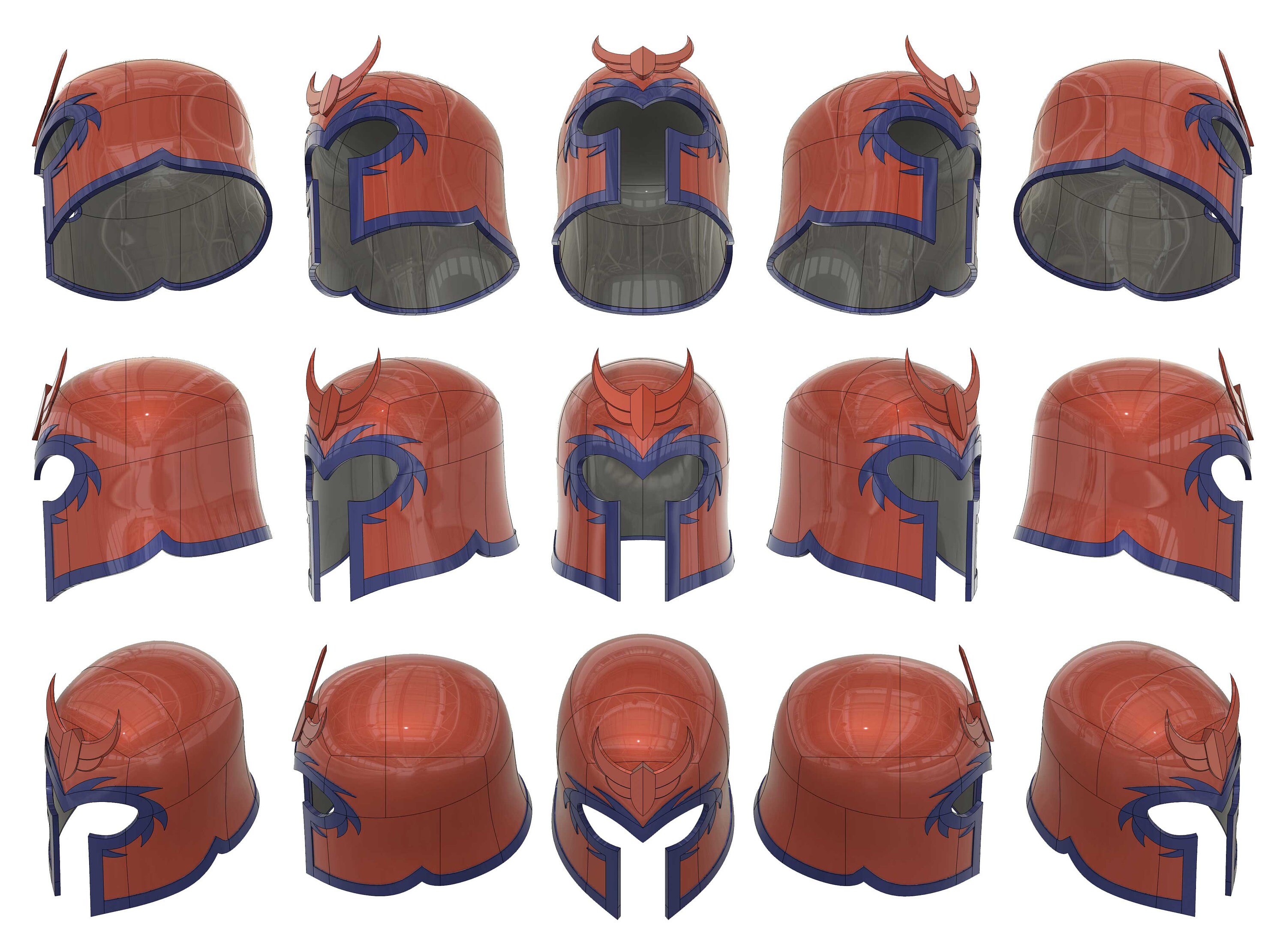 Comic Inspired Magneto Helmet 3D Print Files - Etsy