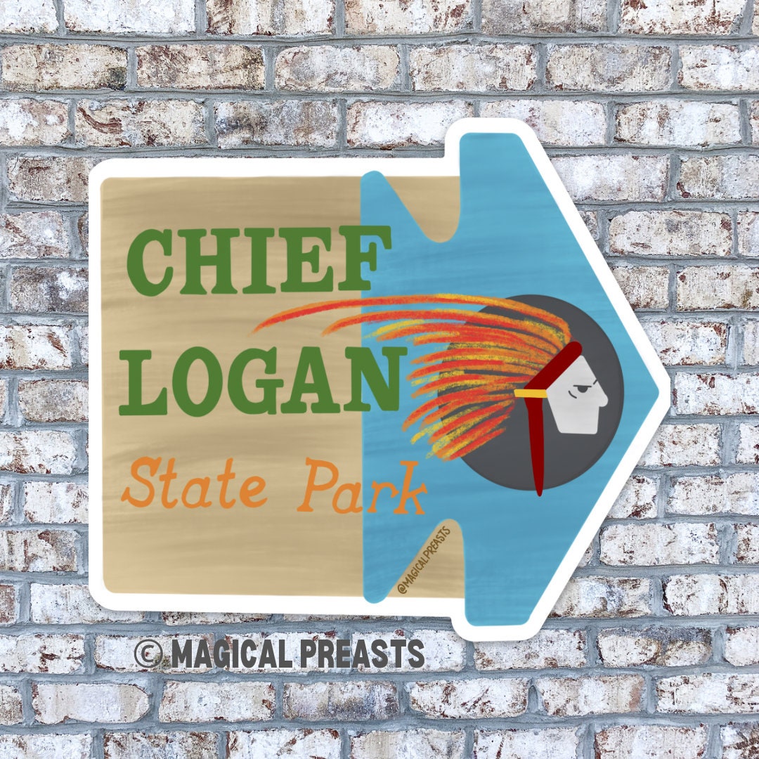 Chief Logan© Sticker | Chief Logan State Park West Virginia Wv Local - Etsy