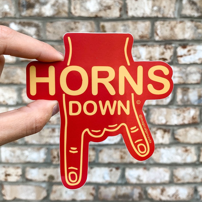 Horns Down© Sticker - Etsy