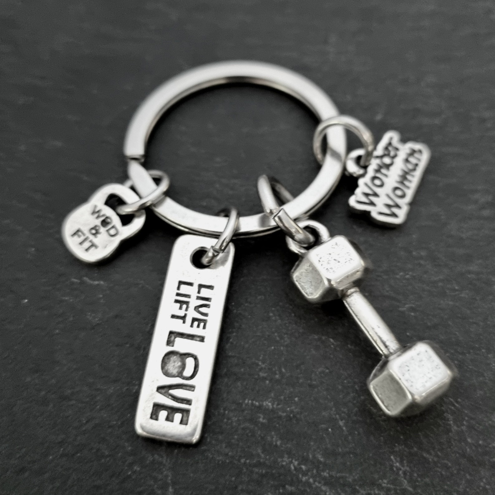 Personalized Gym Keychain Dumbbell Dan Workout Gift· Boyfreind Gift ...