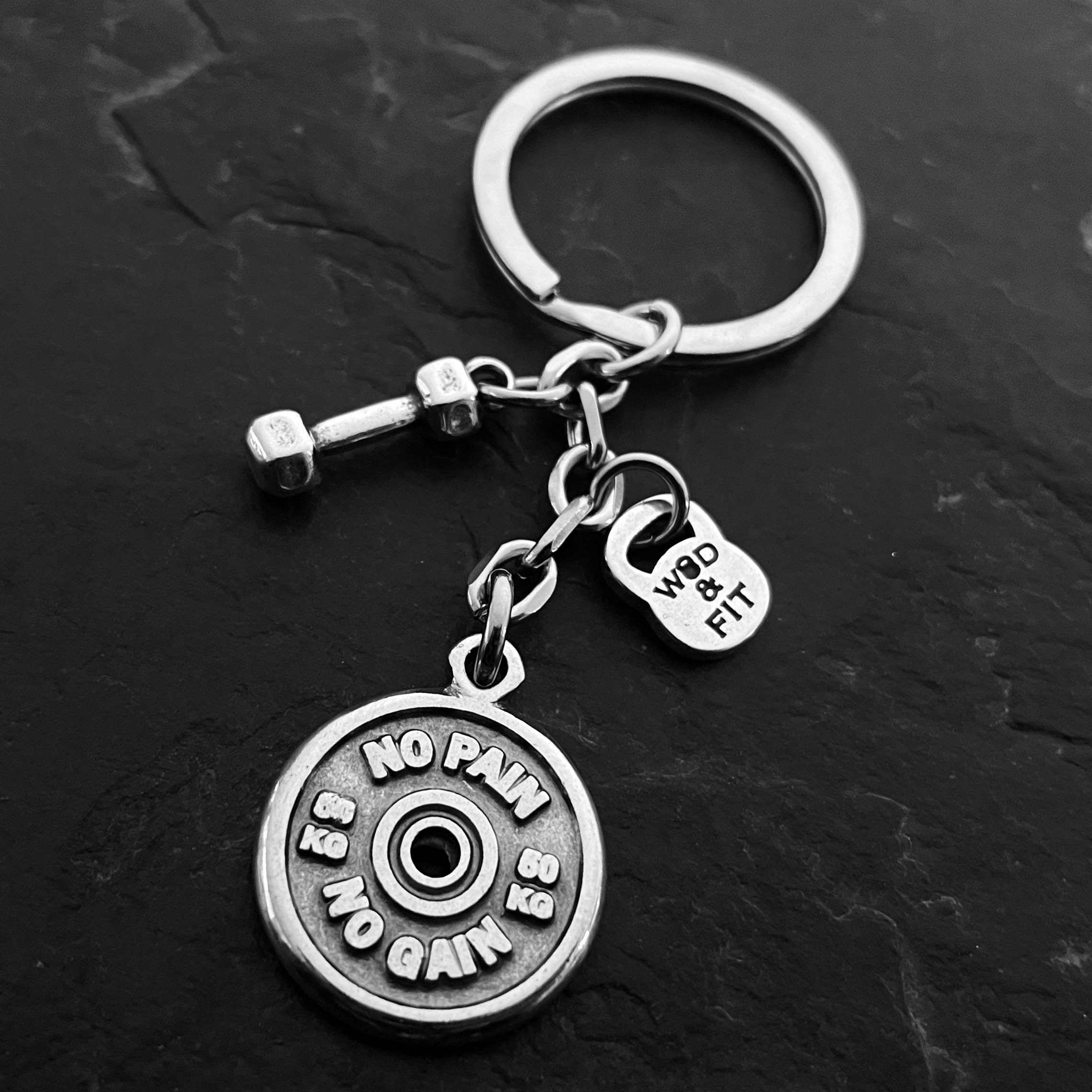 Keychain Fitness Ricky Chain Workout Motivation Weigth Plate FitPlate ...