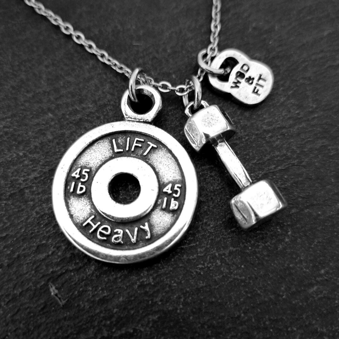 Gym Necklace Weight Plate Lift Heavy Dumbbell Medium · Motivation Gift ...