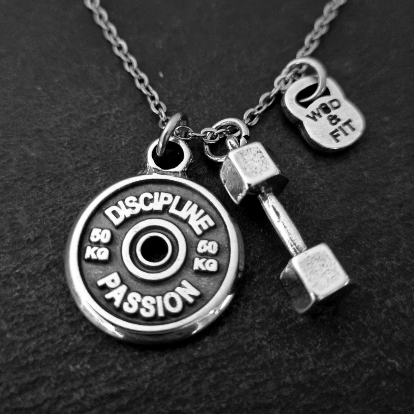 Gym Necklace Dumbbell Medium Weight Plate Santiago Workout Gifts ...