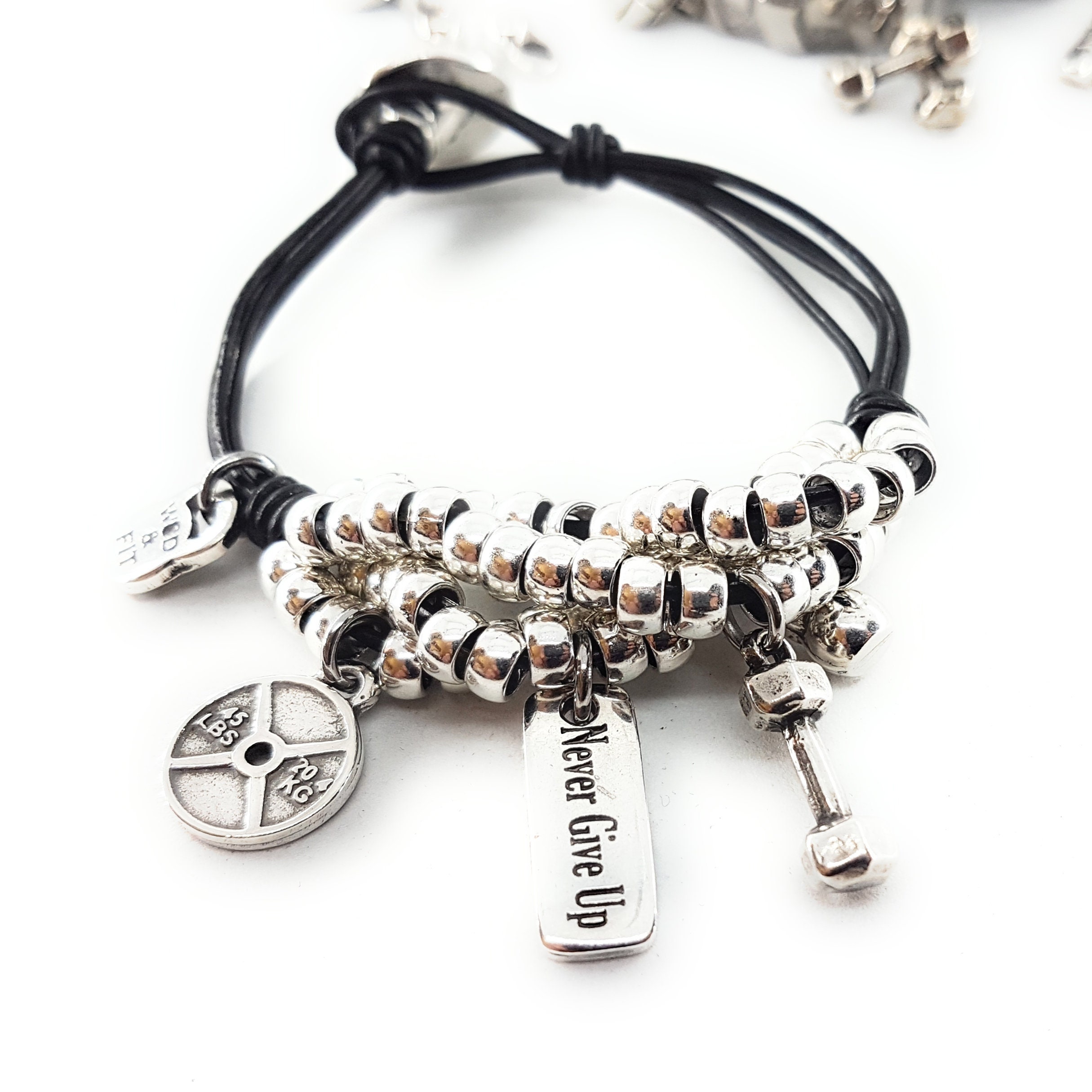 Leather Women Bracelet Emily Workout · Personalized Bracelet ...