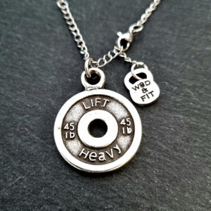 Gym Necklace Weight Plate Lift Heavy Dumbbell Medium · Motivation Gift ...