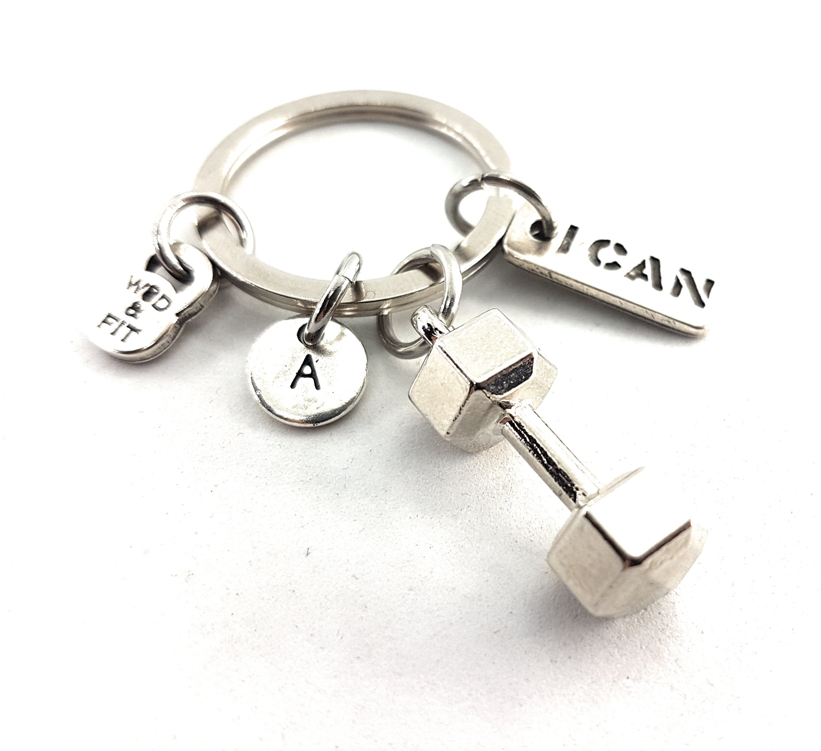 Regalo Gym Llavero Mancuerna I Can I Will Dumbbell Inicial, Fitness ...