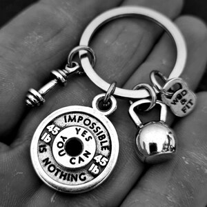 Gym Key Ring Custom Weight Plate 45lbs Workout Gifts-gym Motivation ...