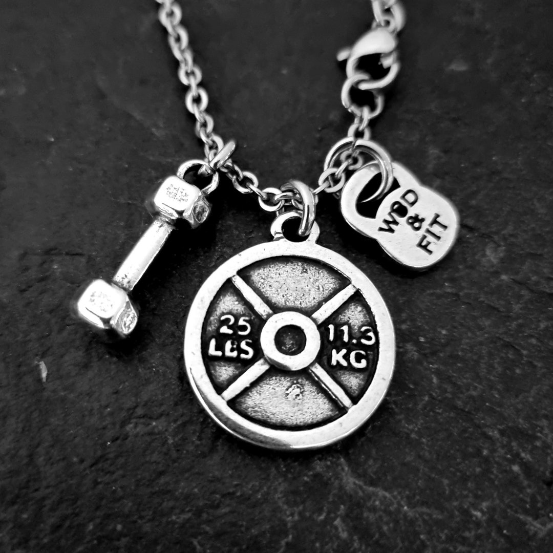 Gym Necklace Weight Plate 25lbs Your Weight Workout Gifts · Custom ...