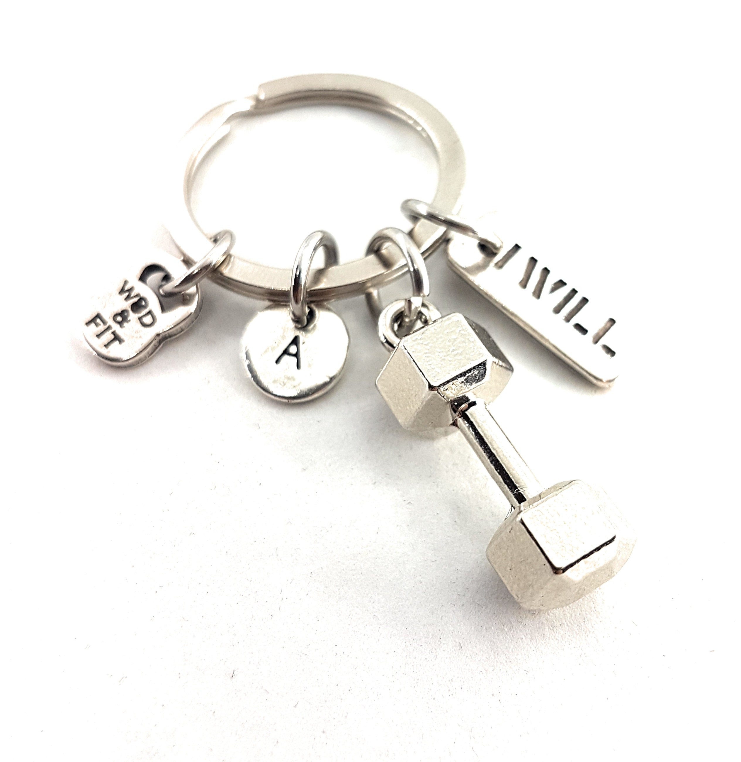 Regalo Gym Llavero Mancuerna I Can I Will Dumbbell Inicial, Fitness ...