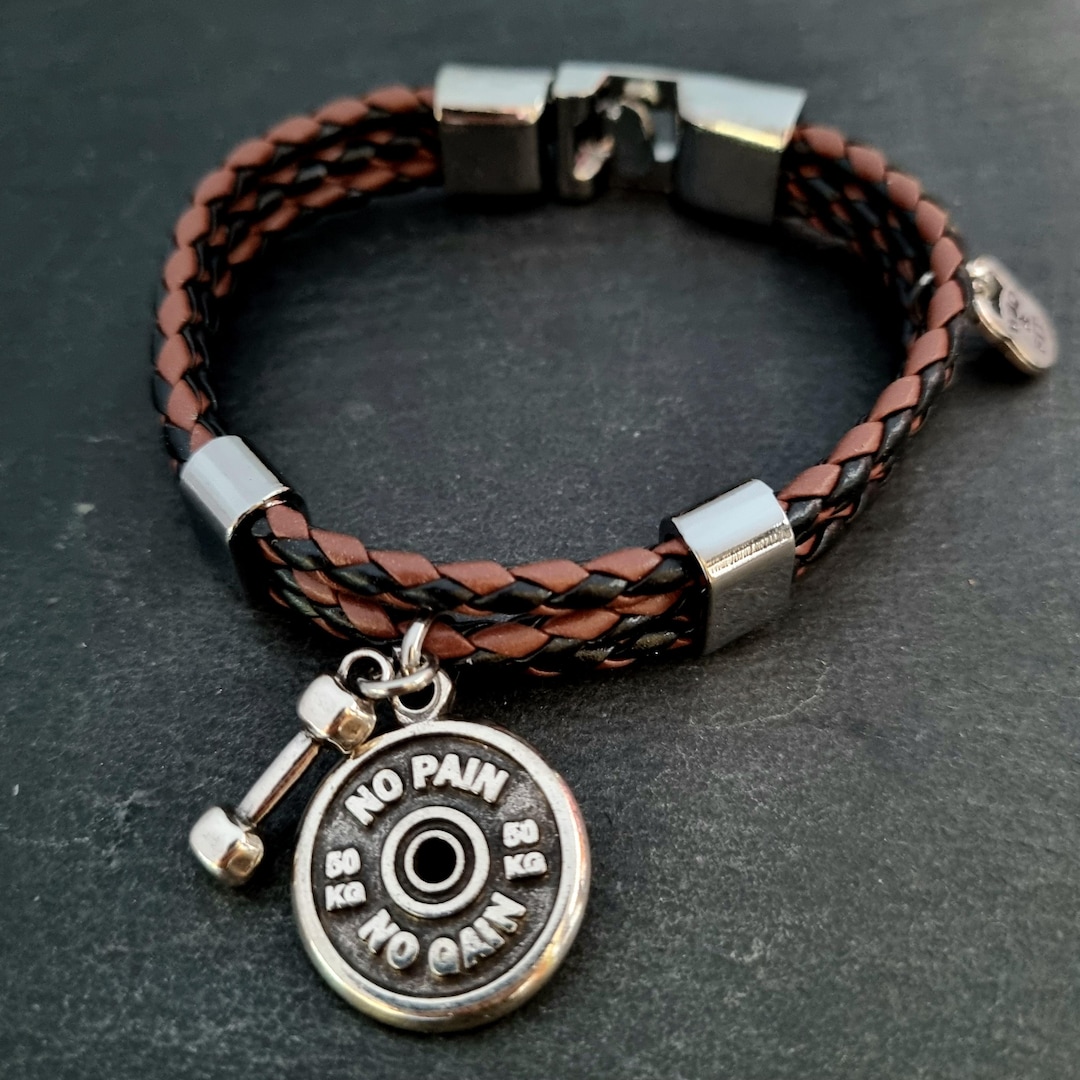 Leather Fitness Bracelet Greg Motivation Gift -gym Gifts · Gym Lovers ...