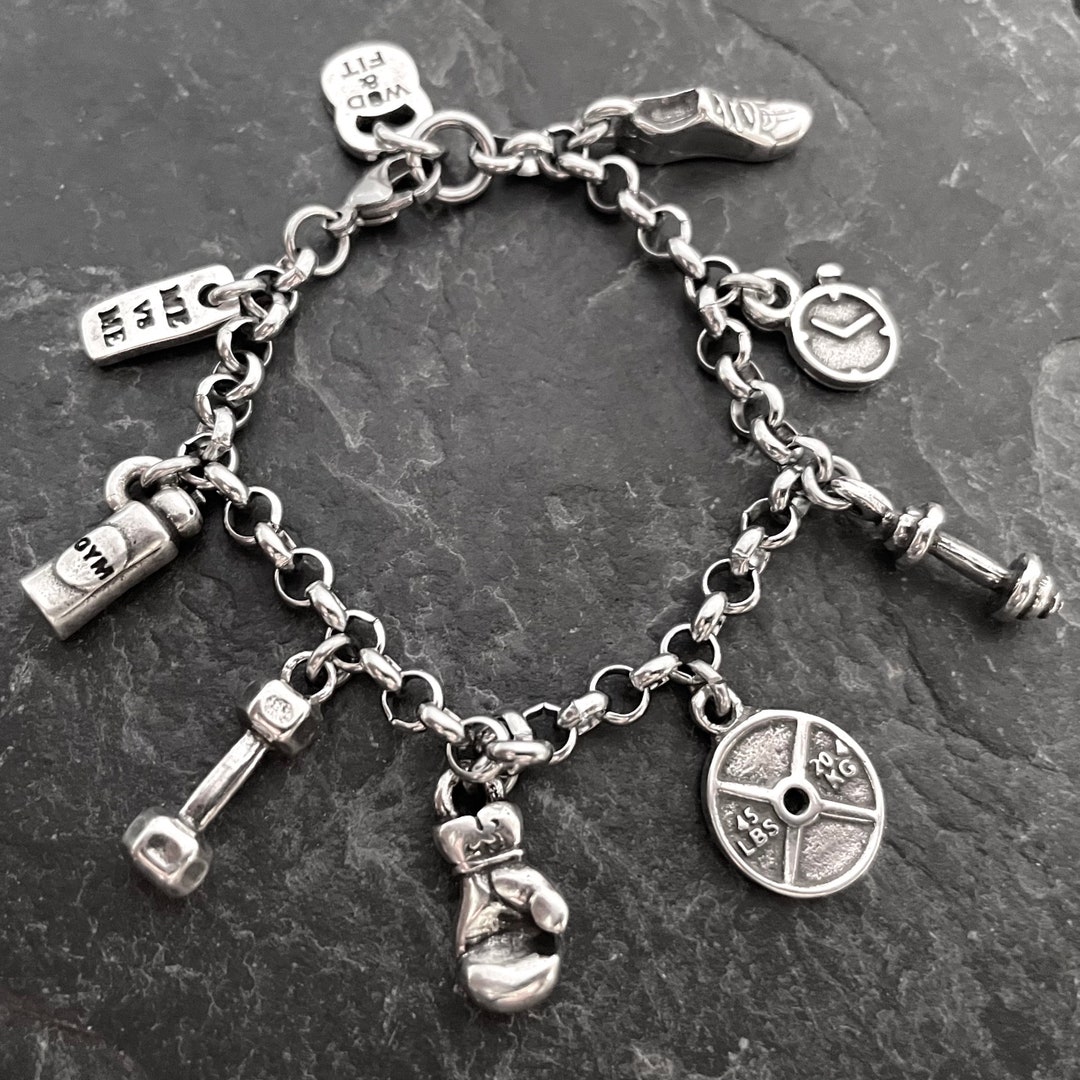 Boxing Gloves Charm Bracelet · Boxing Enthusiast Gift · Dainty Chain ...