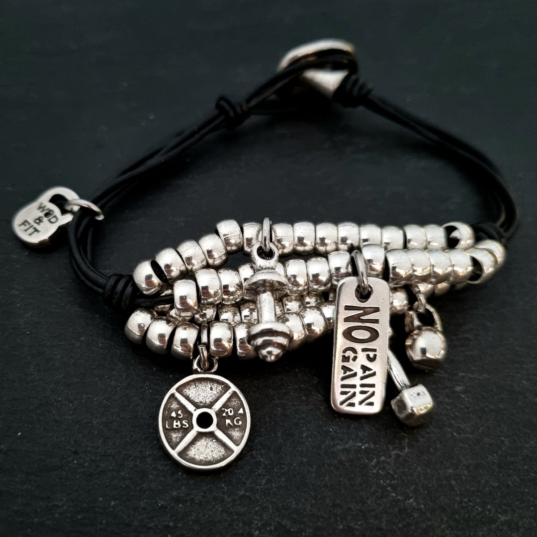 Leather Women Bracelet Emily Workout · Personalized Bracelet ...