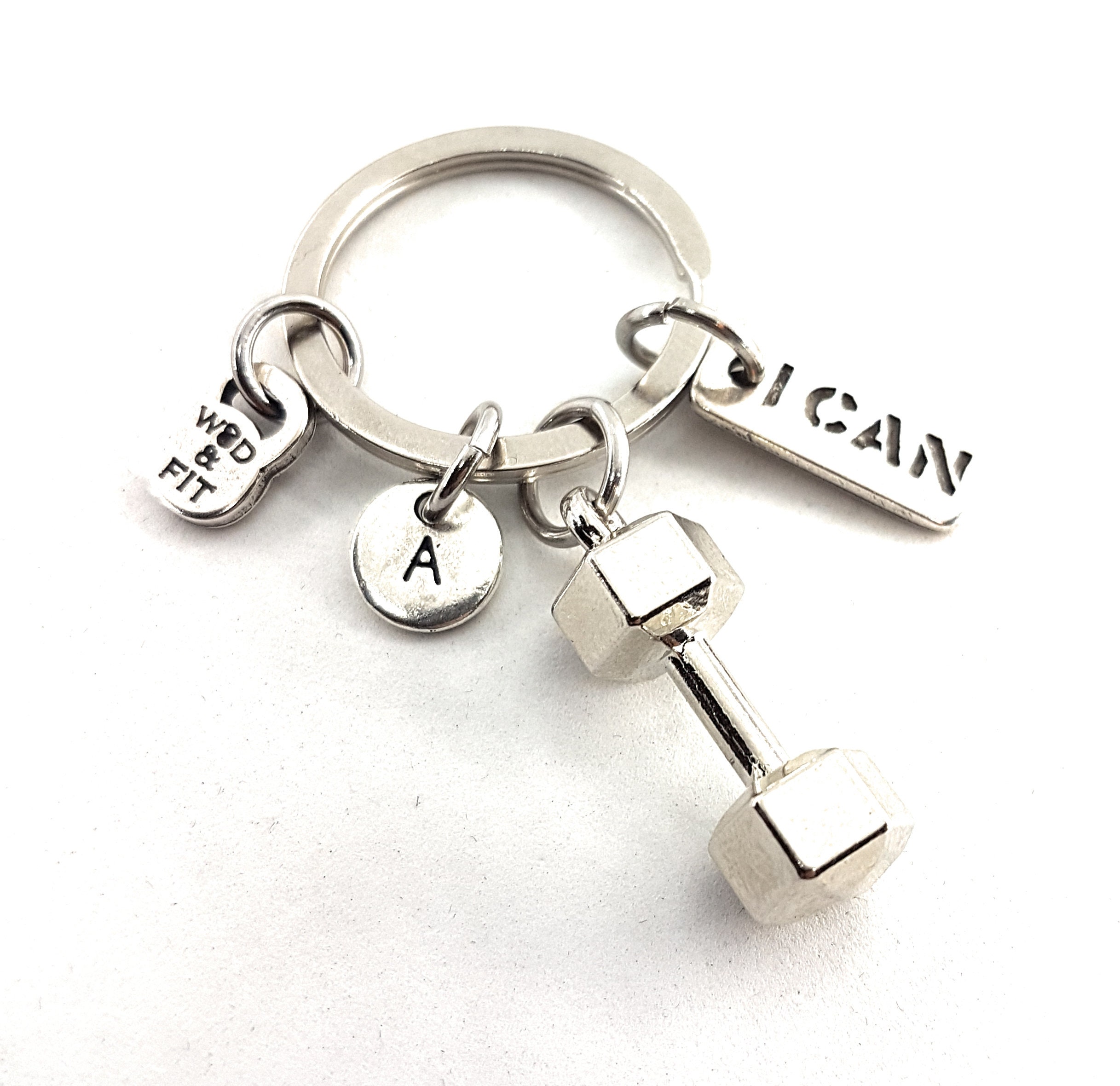 Regalo Gym Llavero Mancuerna I Can I Will Dumbbell Inicial, Fitness ...