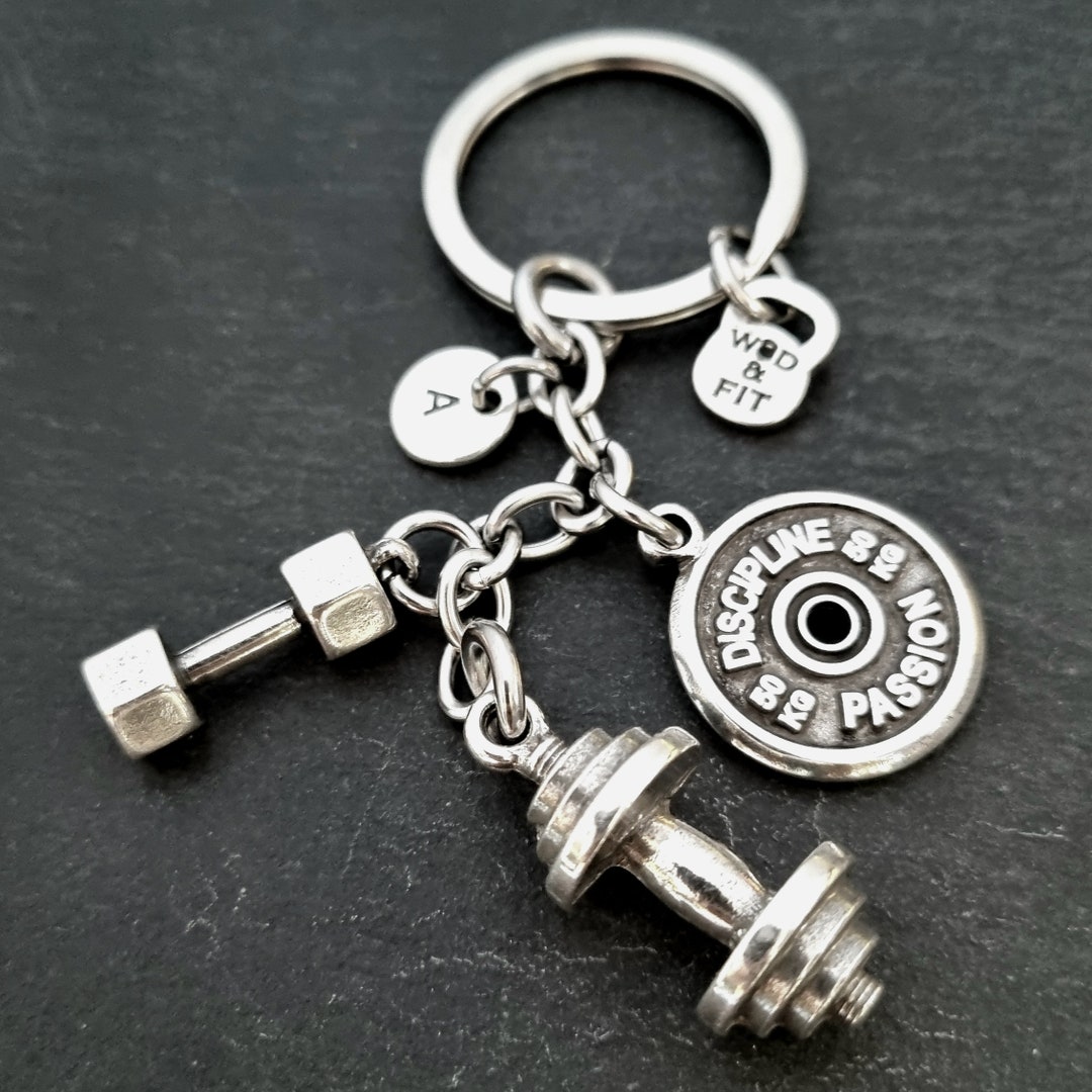Gym Keychain BIG Barbell Workout Gift · Fitness Gifts · Weight Lifting ...