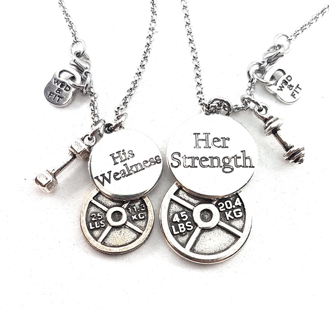 Couples Necklaces Gym Gift · Custom Gift Weight Plate 25lbs/45lbs ...