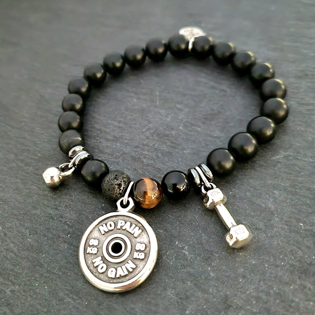 Gym Bracelet Camille Workout Motivation Onyx Stone Motivation Weight ...