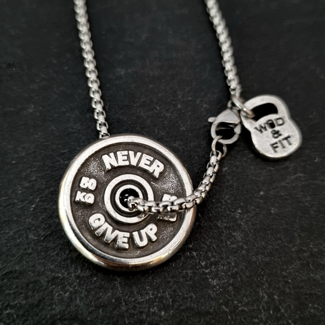 Gym Necklace Motivation Weight Plate · BFF Gifts · Boyfriend Gift ...