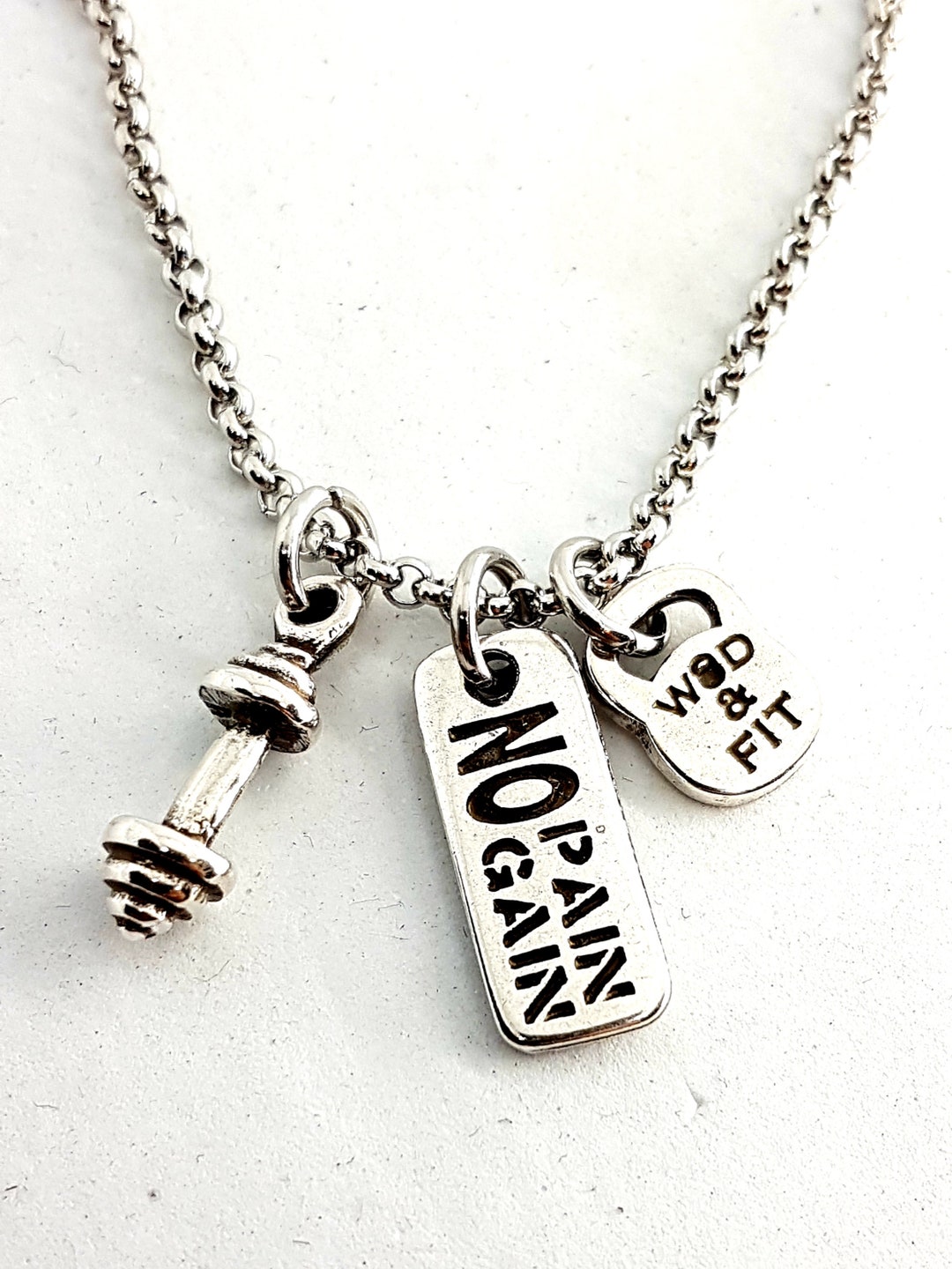 Gym Necklace Dumbbell Motivation Custom Gift · Weight Lifting · Gym ...