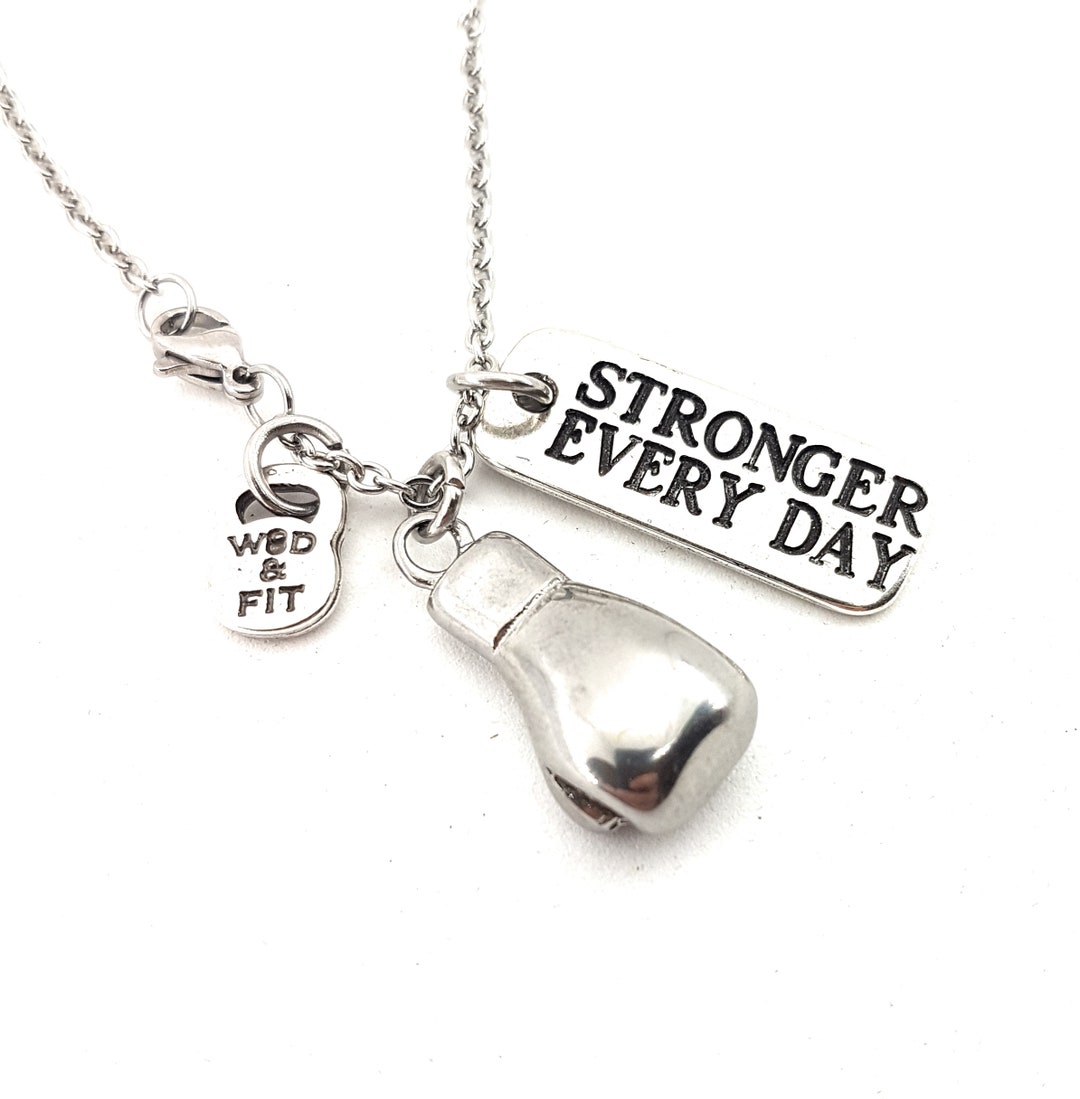 Boxing Gove Knockout CUSTOM Necklace.boxing Jewelry,kick Boxing Gift ...