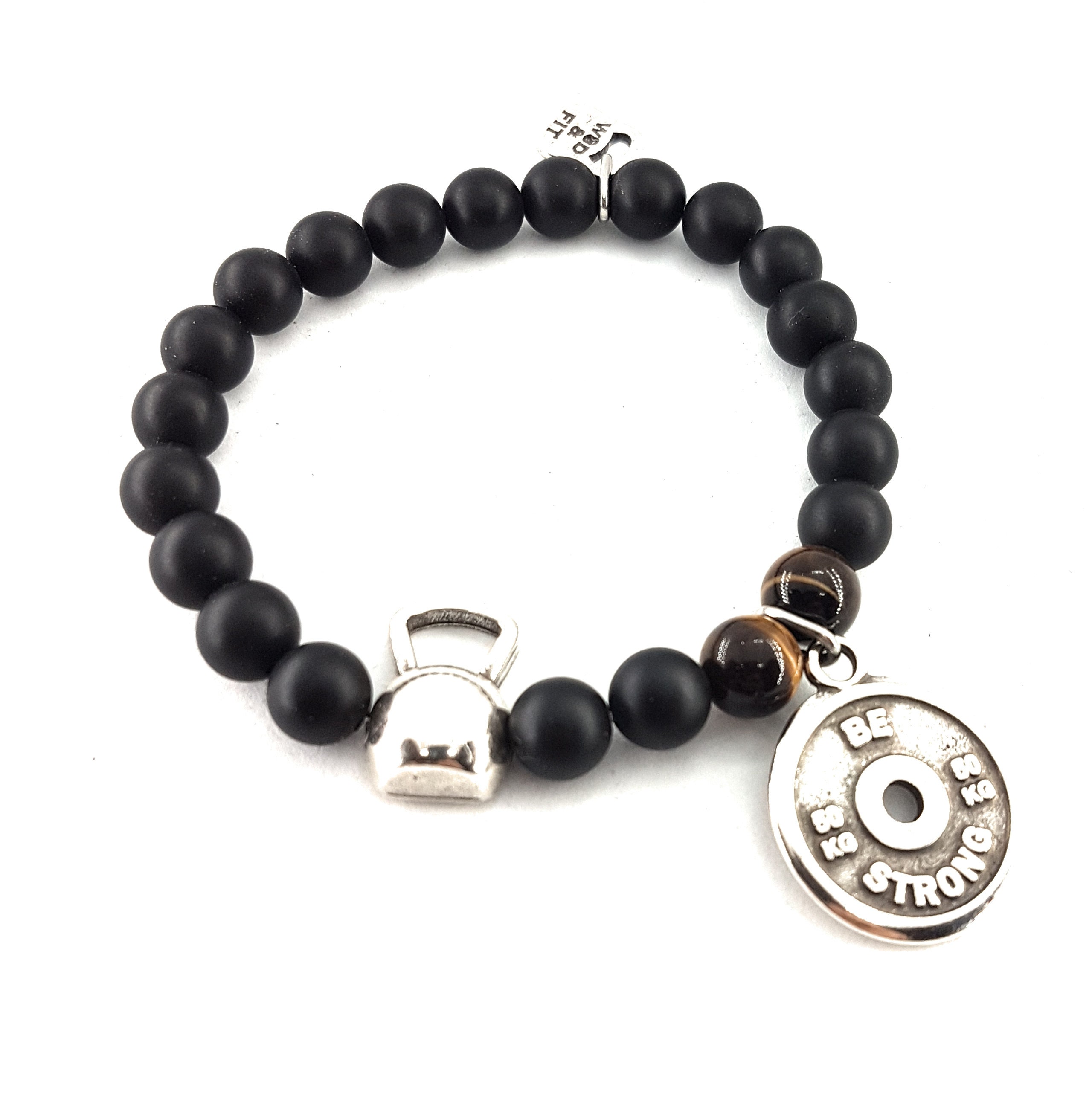 Bracelet Kettlebell Swings Workout Onix Stone & Motivational FitPlate ...