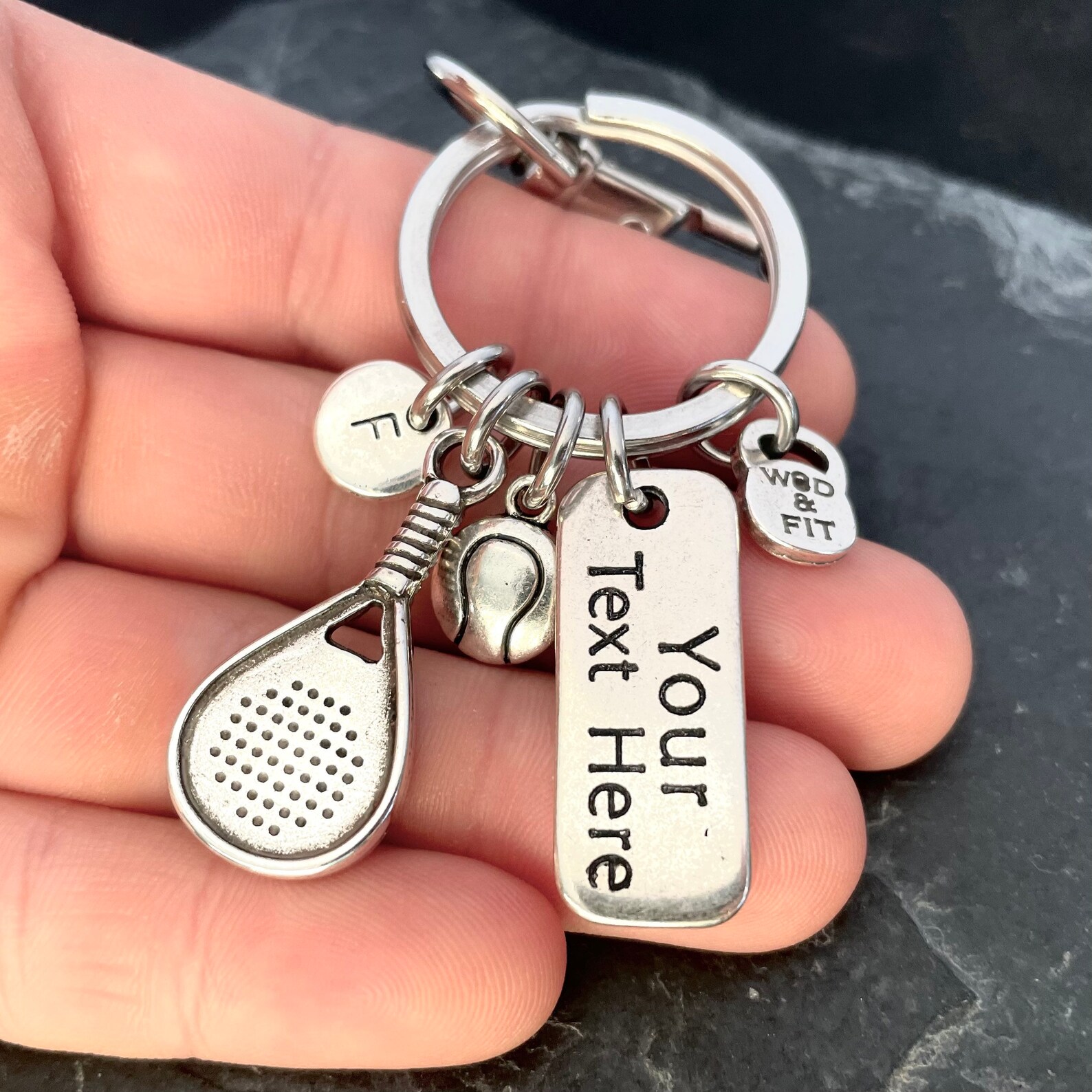 Key Ring Padel Tennis Custom Motivational Word Initial. Padel - Etsy