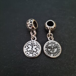 Personalized Medical ID Charm - Medical Alert Charm Bracelets Necklace ...