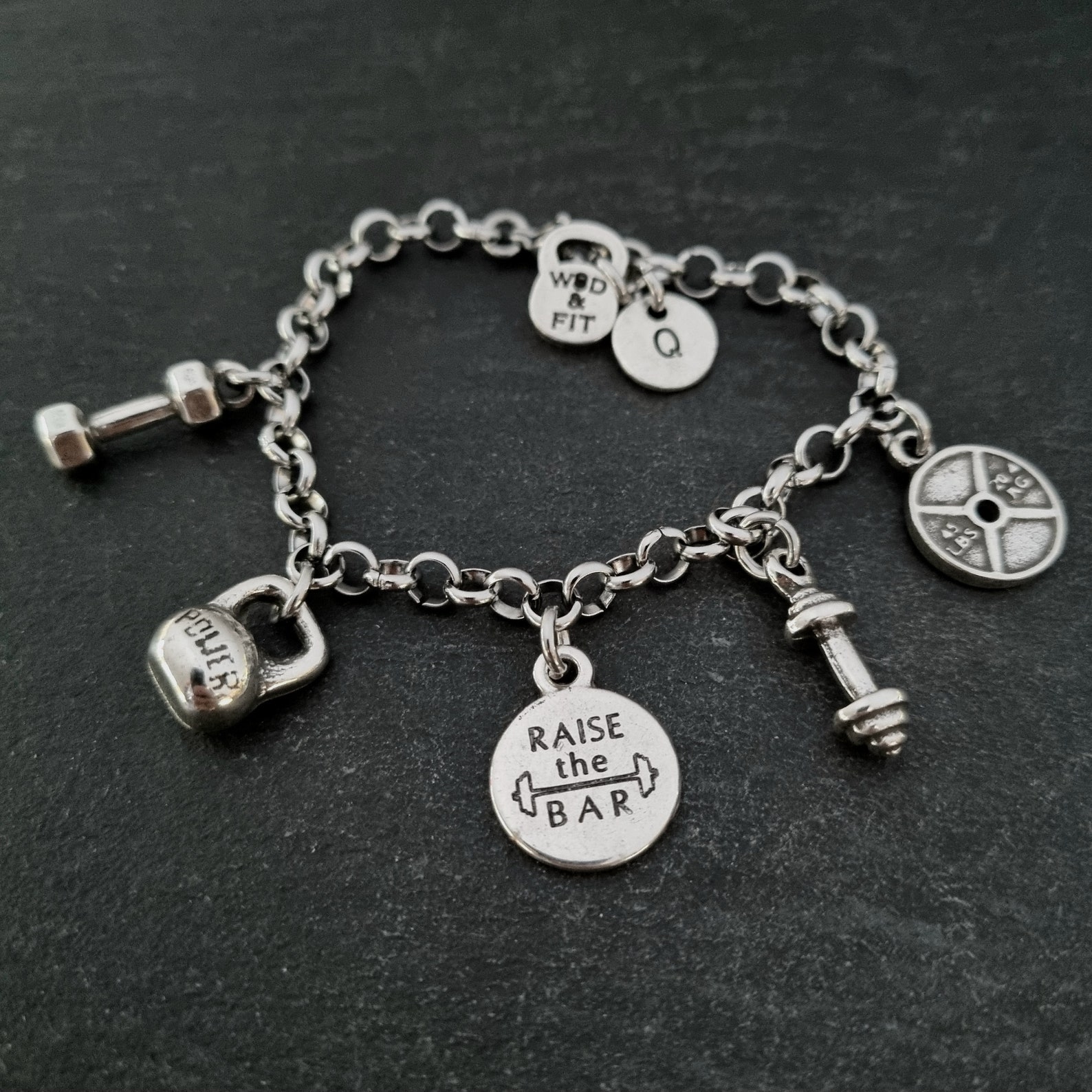 Fitness Custom Bracelet Life Gym Bottle Motivation Bodybuilding ...
