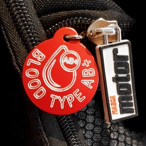 Keyring Blood Group Type · Aluminum Customizable - Organ Donor ·blood ...