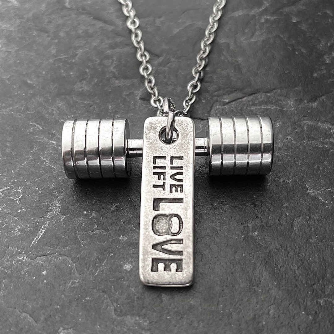 Gym Necklace Strongman Gym Gifts ·custom Necklace ·barbell Necklace ...