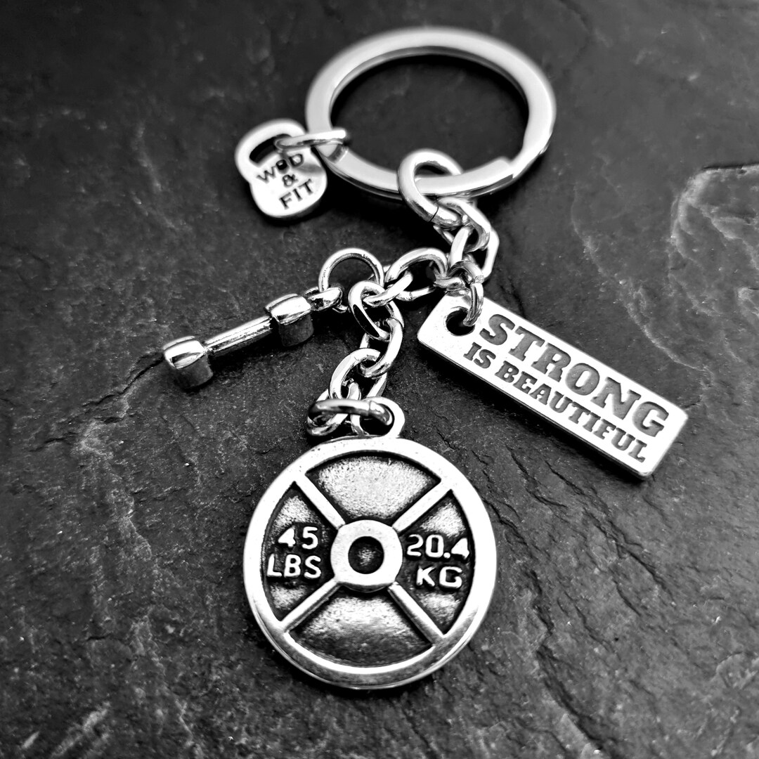 Gym Custom Keychain Bodypower Weight Plate 45lbs Gym Motivation · Gym ...