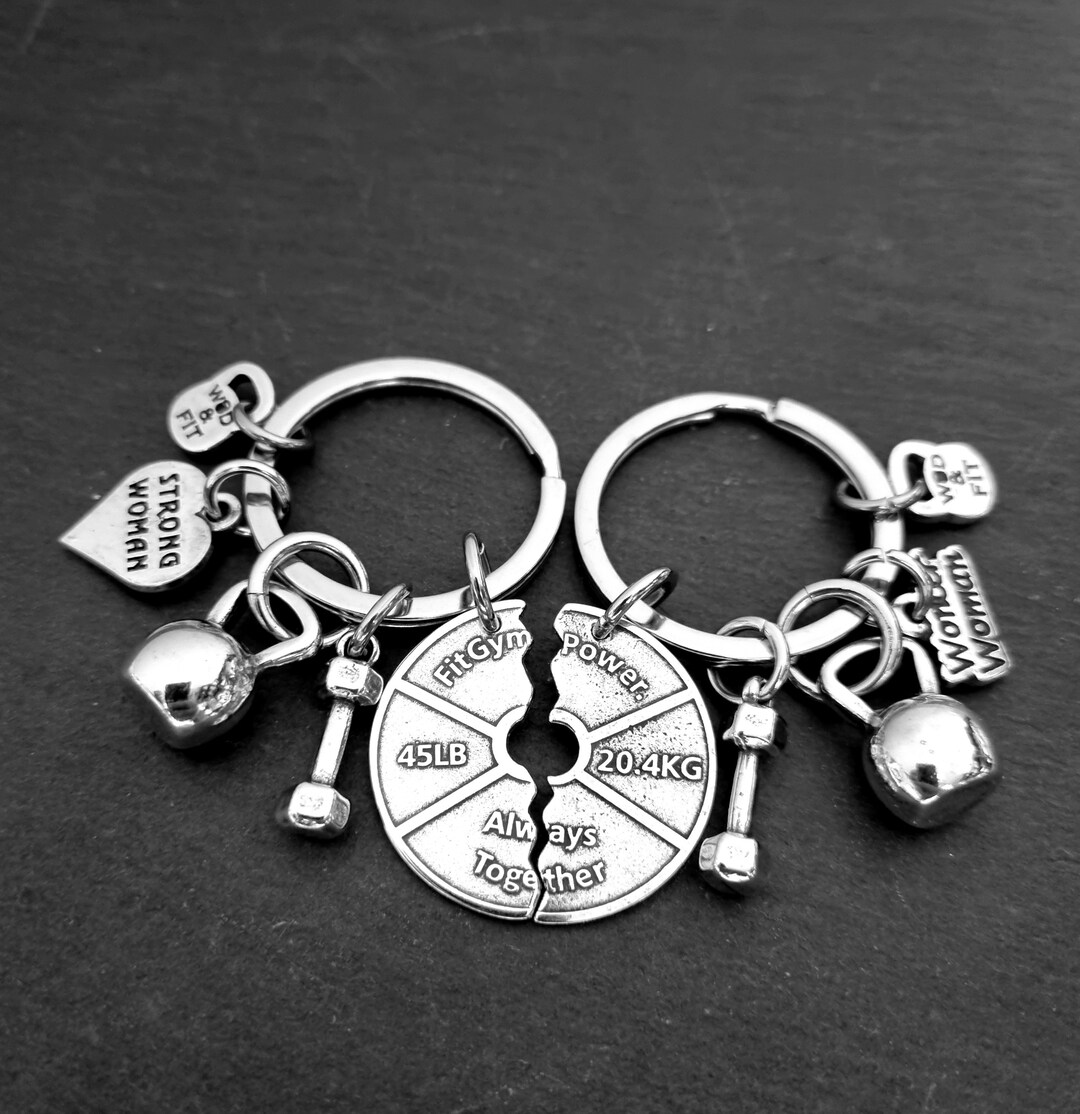 Couple Gift Gym Keyring Weight Plate Always Together - I Love My Life ...
