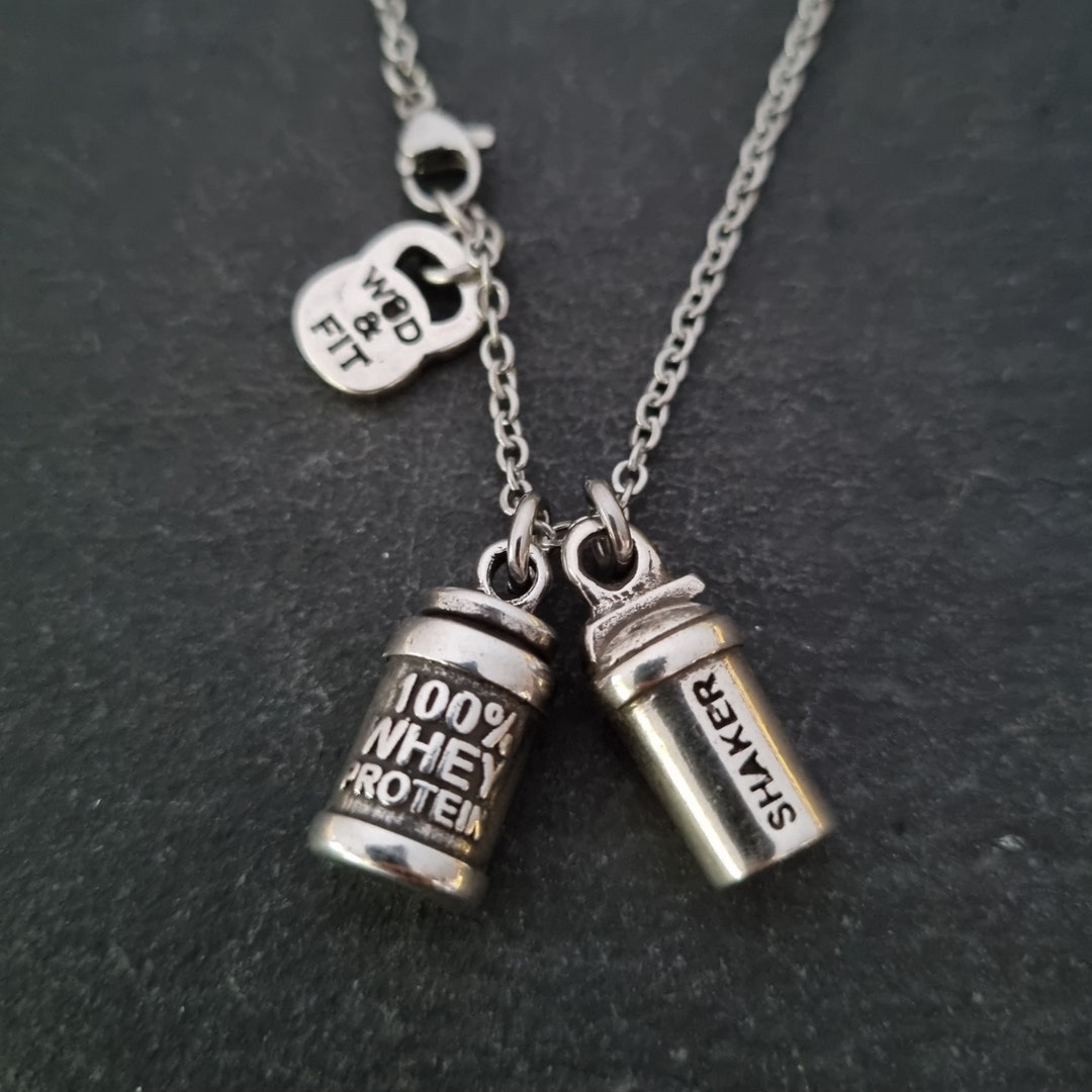 Gym Necklace Bodybuilding Whey Protein Motivation Gift · Gym Gifts ...