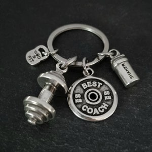 Gym Keyring Barbell Shaker Protein - Weight Plate - Workout Gifts ...
