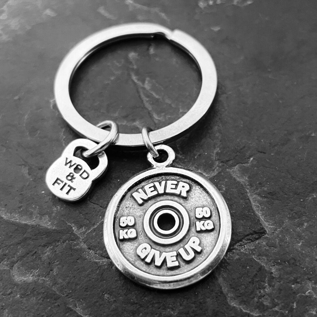 Gym Keychain Motivation Weigth Plate Gworkout Gift -gym Gifts - Joyas ...