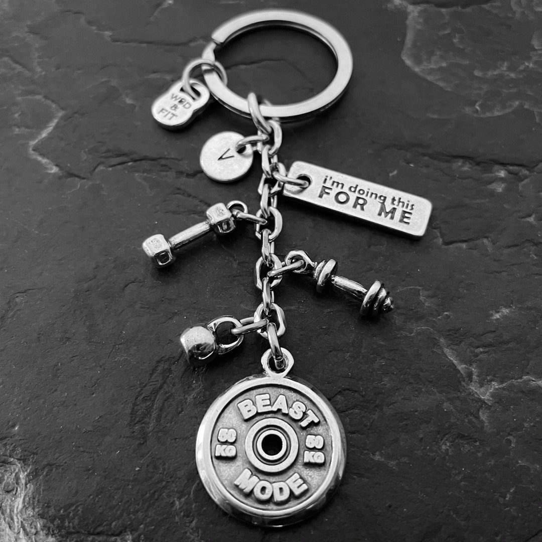 Gym Keychain BEAST MODE Workout · Custom Gift · Bff Gifts ...