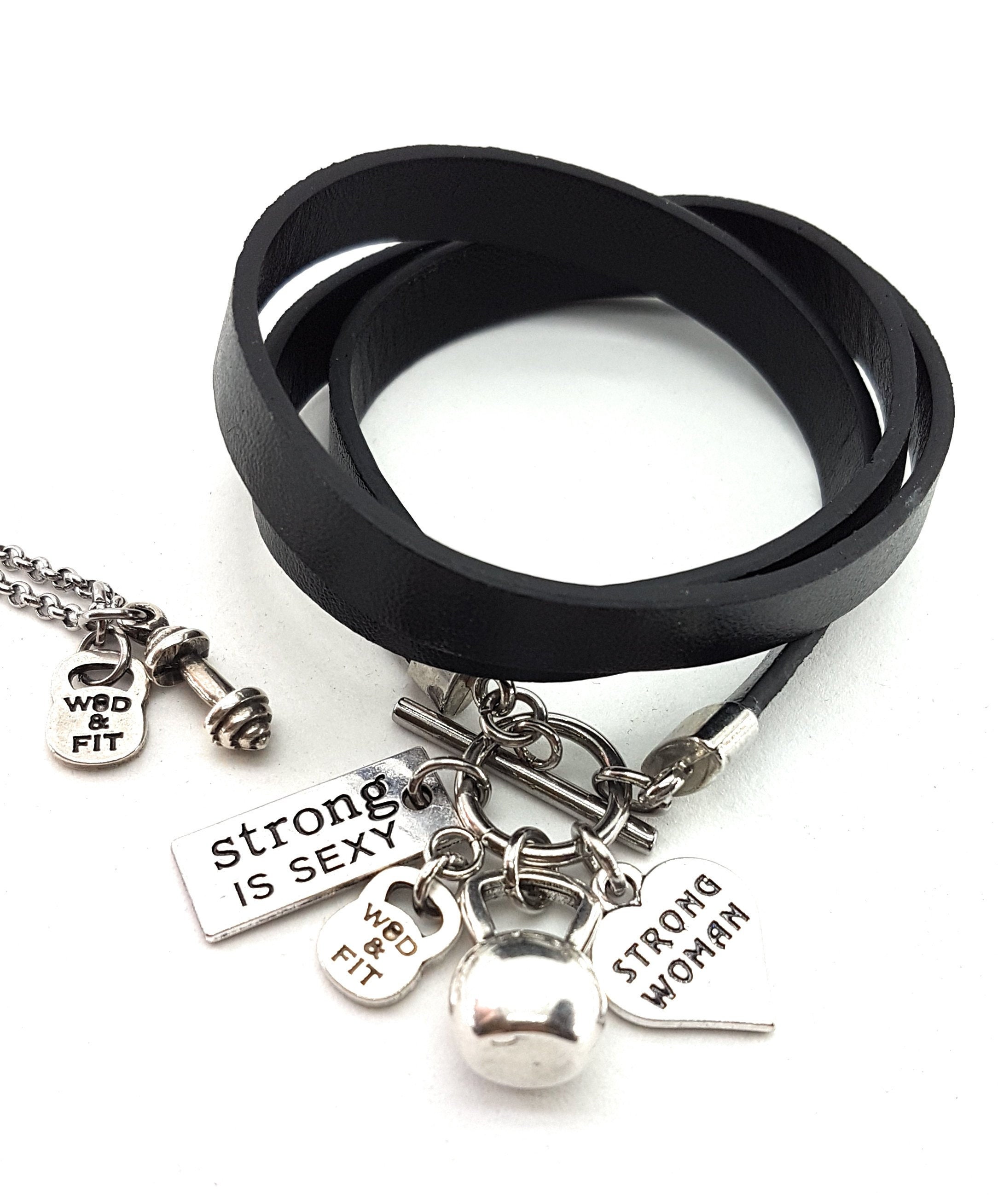 Leather Bracelet Kettlebell Isabel Workout colors leather.Bodybuilding ...