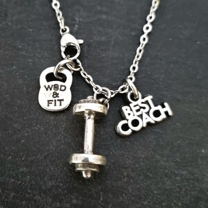 Gym Necklace Barbell Motivation Thruster Workout · Fitness Gifts ...