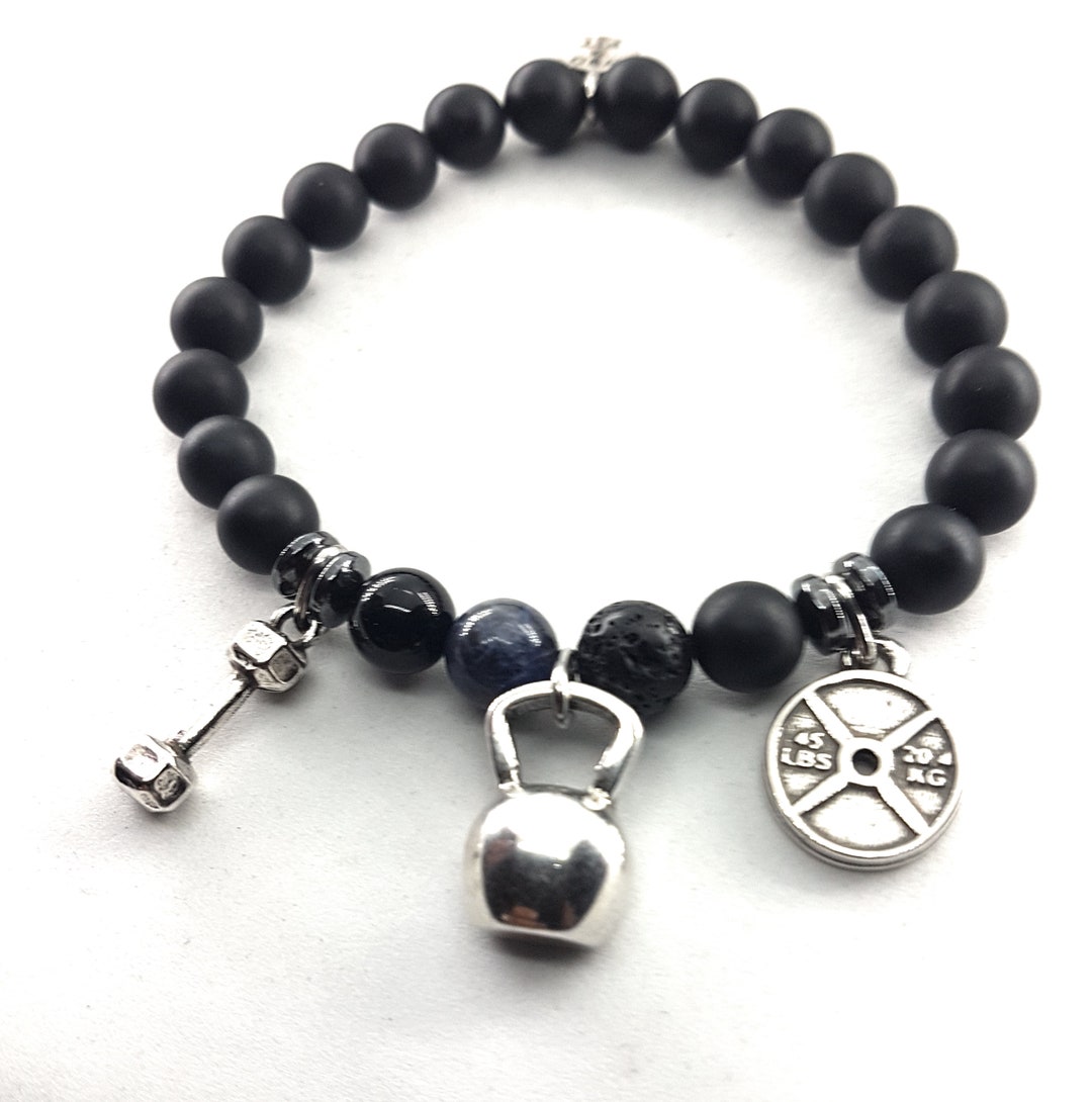 Gym Custom Bracelet Onix Katrín Workout Kettlebell Bracelet · BFF Gifts ...