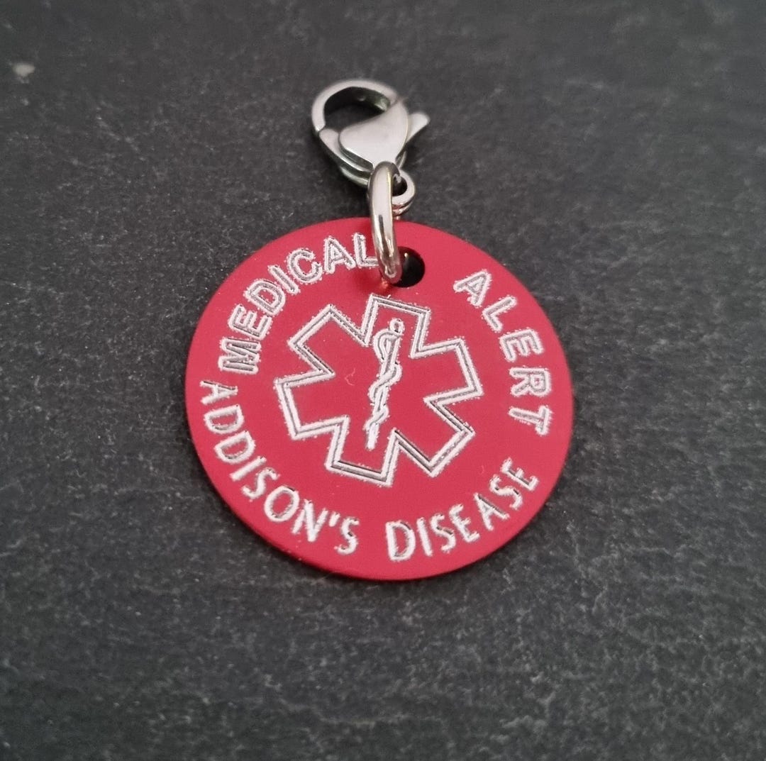 Medical Alert Tag Custom Engraved Aluminum Round 25mm NO LASER ...