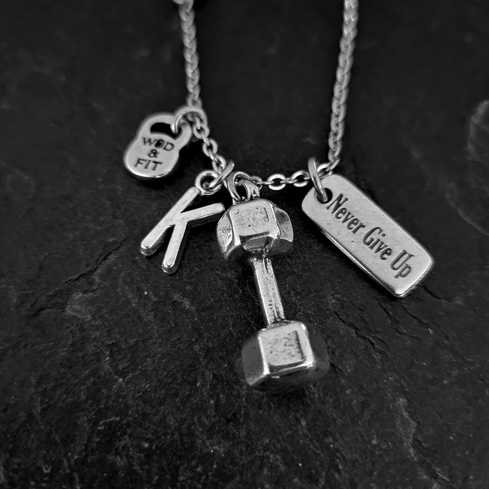 Gym Necklace BIG Dumbbell Custom Motivation Workout Gifts · Fitness ...