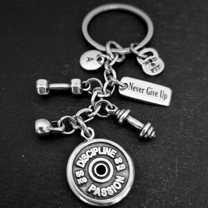 Personalized Keychain DISCIPLINE PASSION Workout Gift · Personalized ...