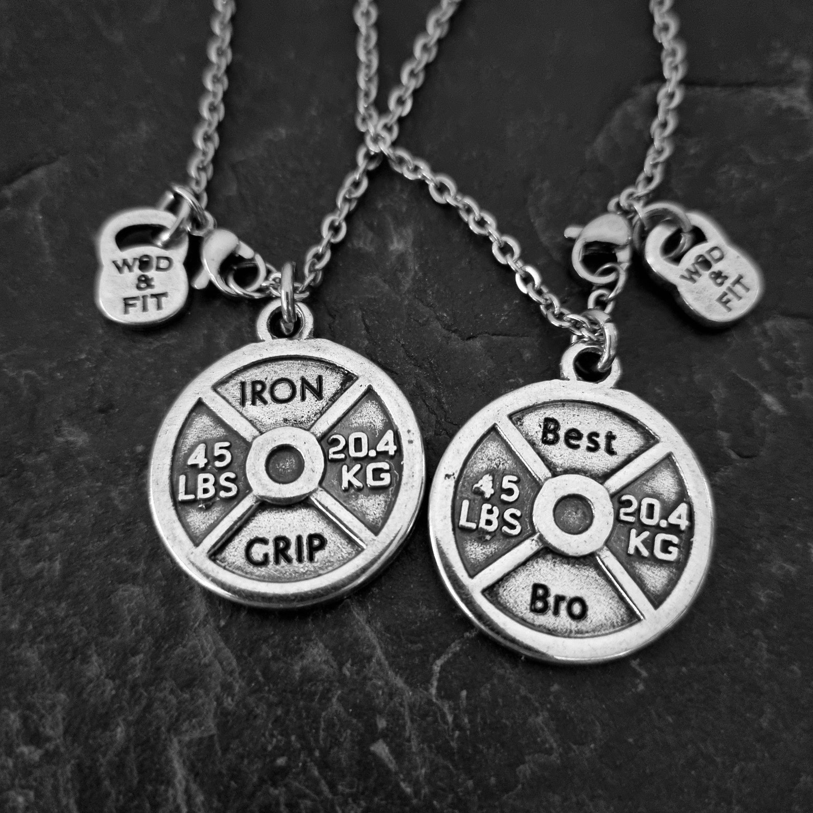 Gym Custom Necklace Weight Plate 45lbs Gym Gifts fitness - Etsy
