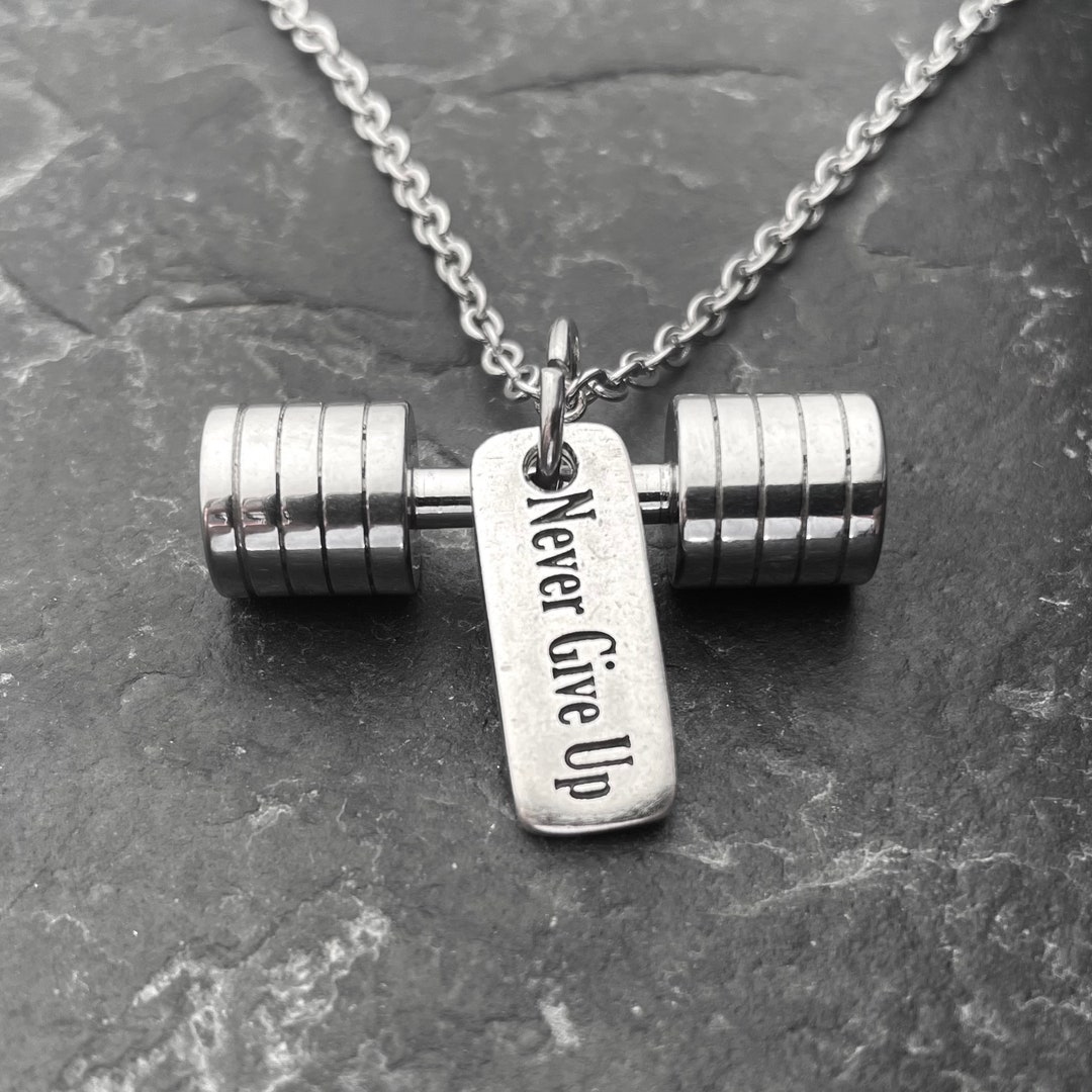 Gym Necklace Strongman Gym Gifts ·custom Necklace ·barbell Necklace ...