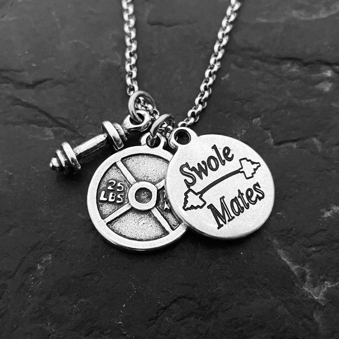 Custom Necklace GYM Weight Plate 25lbs · Personalized Gift · Weight ...