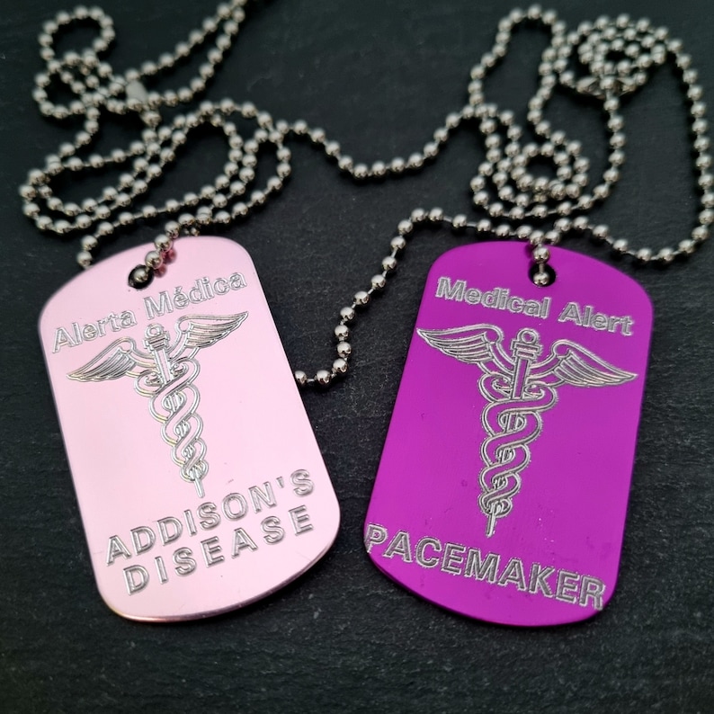 Engraved Medical Alert Necklace -customizable for Your Emergency Needs ...