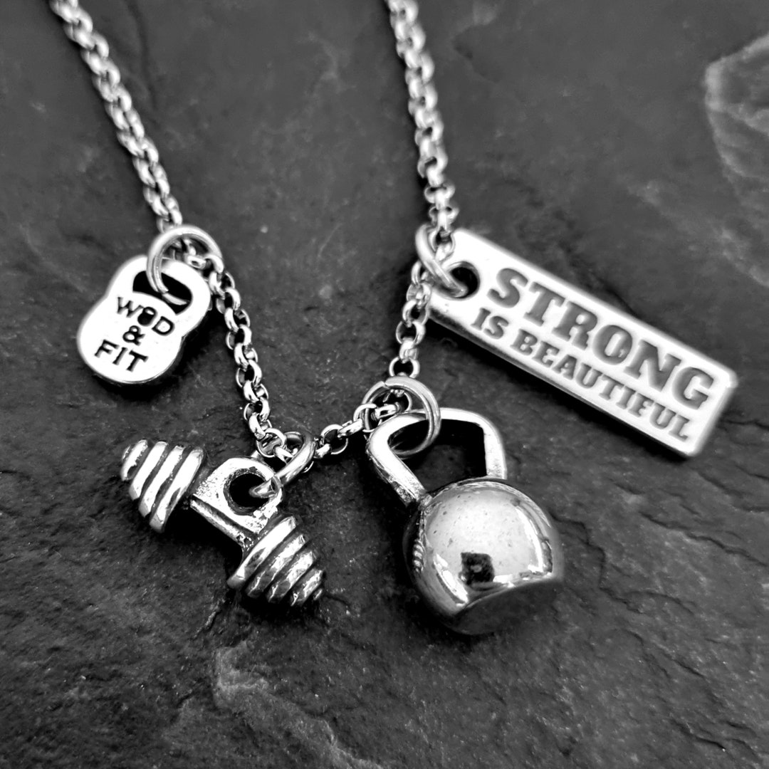 Collar Gimnasio Personalizado Whitten Workout Kettlebell y Motivación ...