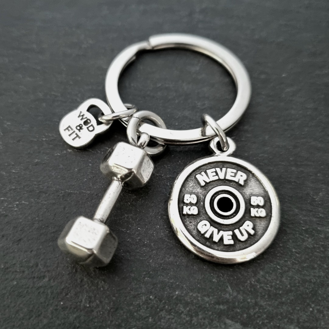 Gym Keyring Dumbbell Motivation Weigth Plate · Bodybuilding · Gifts for ...